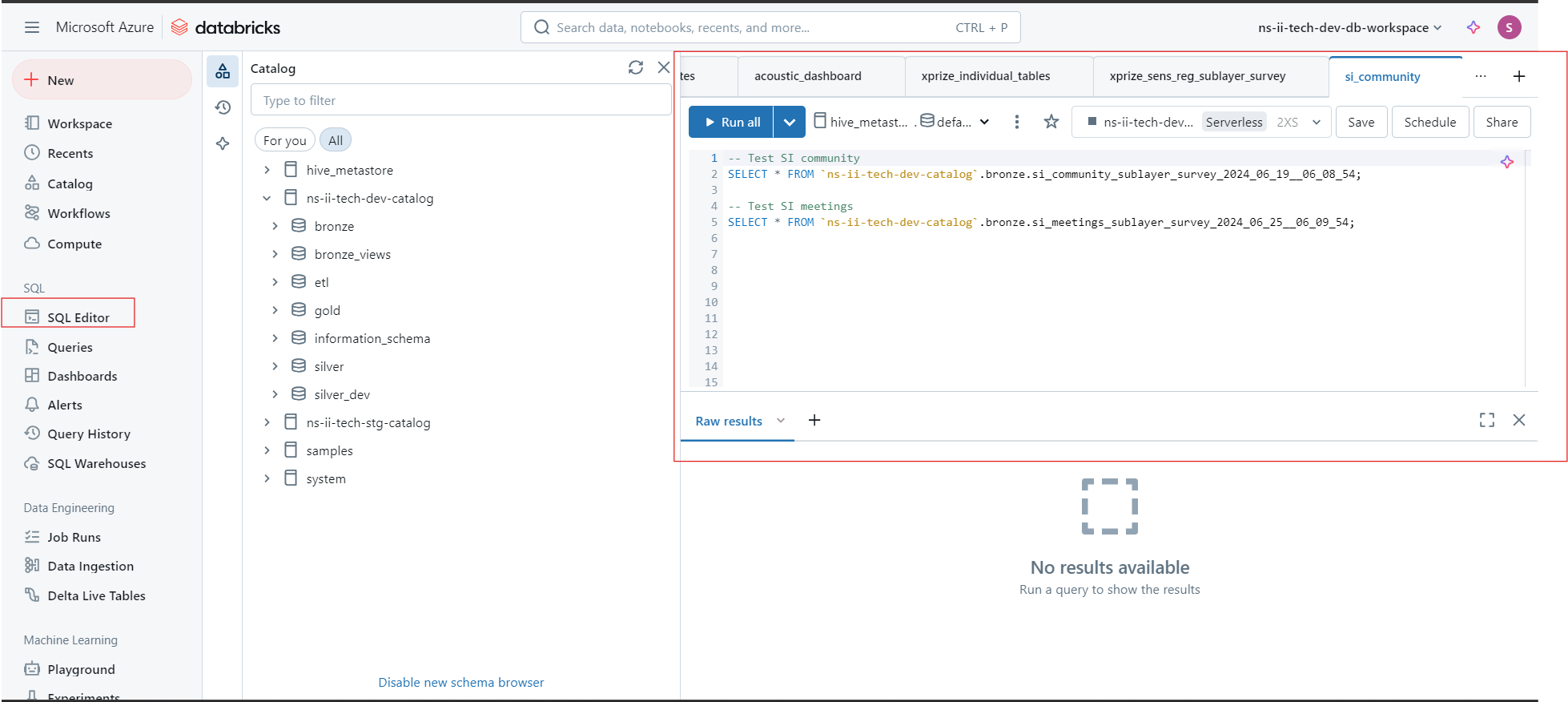 SQL Editor | Natural State Docs